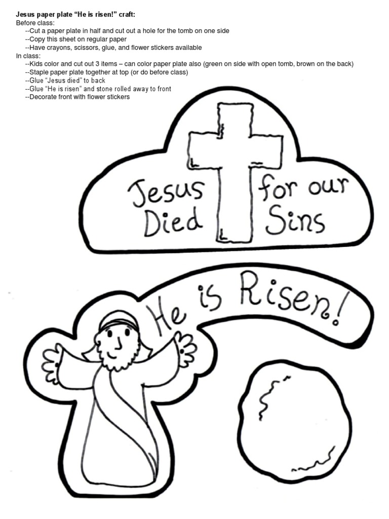 Resurrection Paper Plate Tomb Craft PDF | PDF | Language Arts & Discipline
