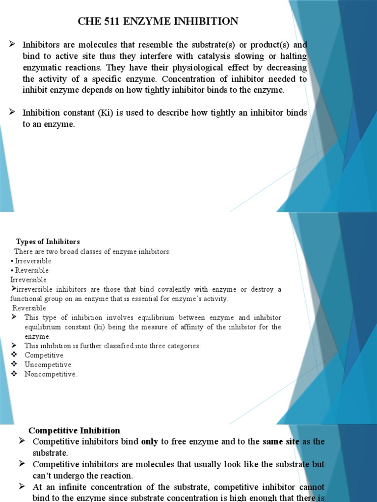 Lecture Note - Enzyme Inhibitor | PDF | Enzyme Inhibitor | Enzyme