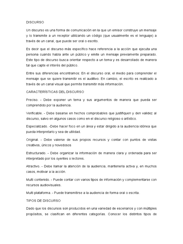 Modelo de Discurso | PDF | Hablar en público | Amor