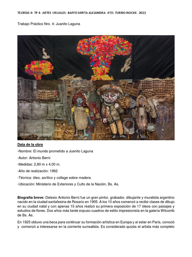 Juanito Laguna: Arte y Realidad Social | PDF | Arte