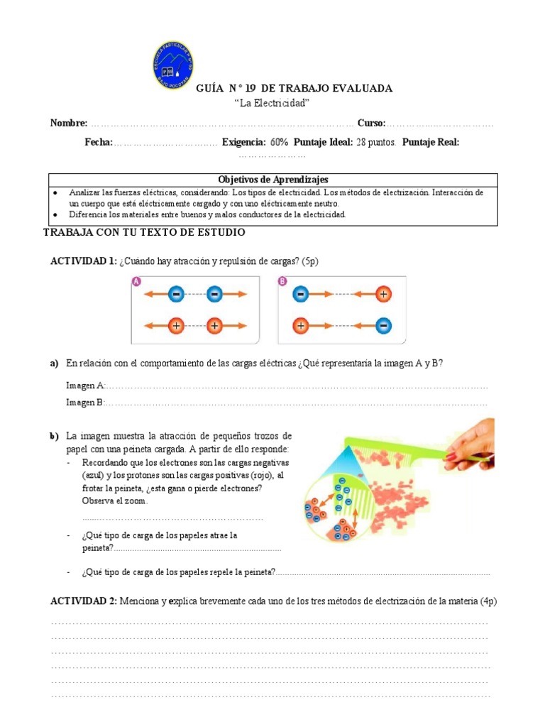 Guia #18 Electricidad | PDF | Electricidad | Corriente eléctrica