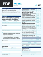 SM Work Permit Form | PDF | Fires | Hazards
