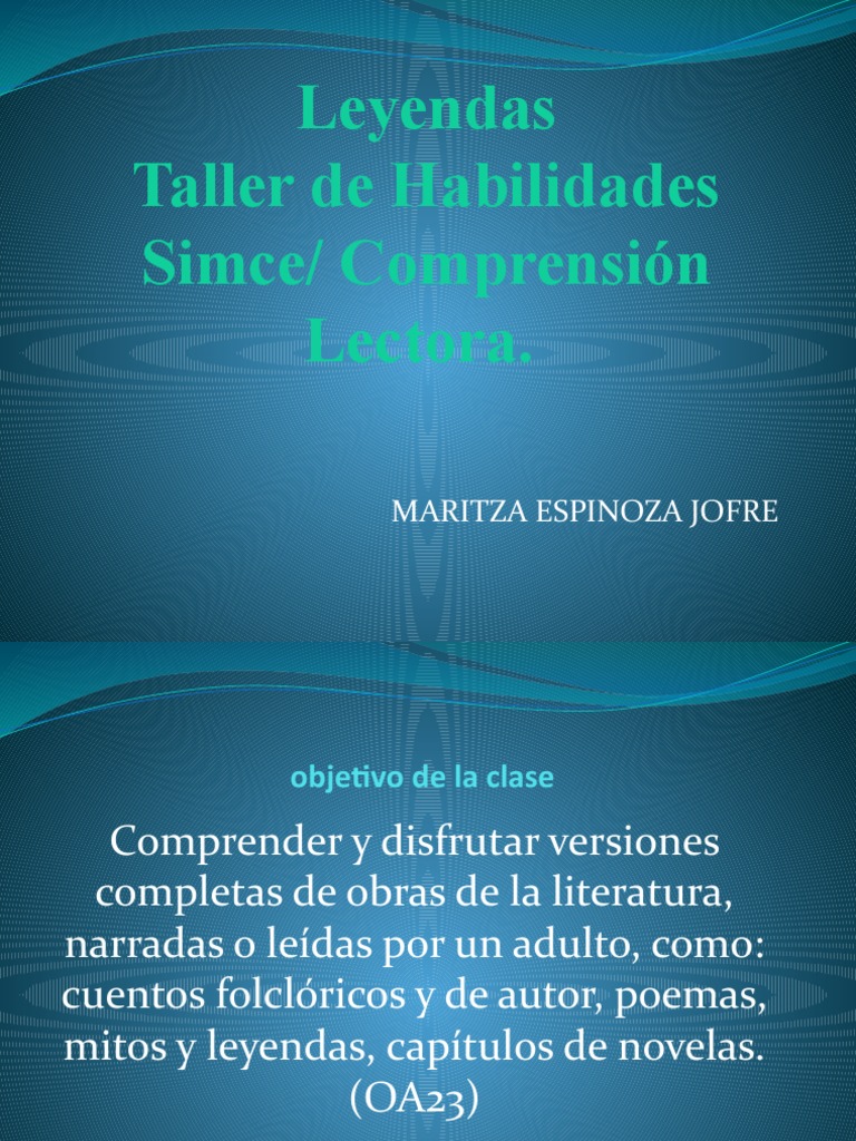 ppt-las-leyendas-clase-5to- | PDF | Leyendas | Narración