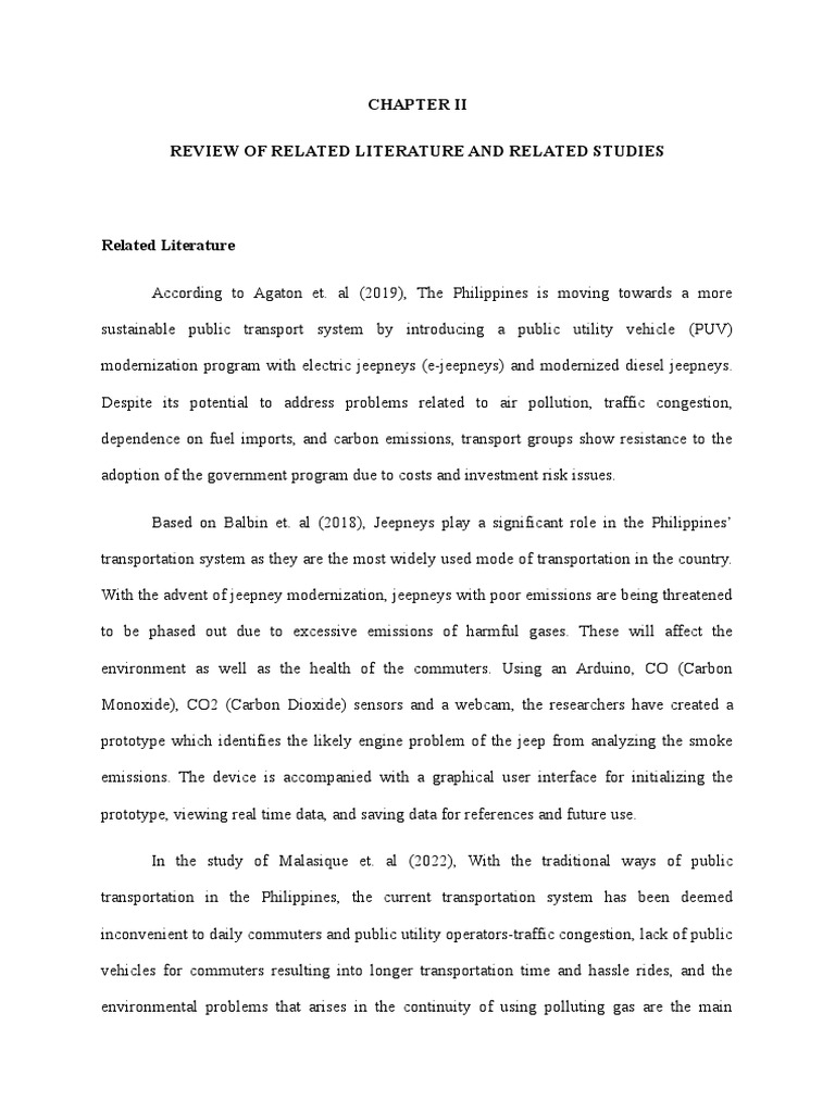 CHAPTER II Cio | PDF | Transport | Public Transport