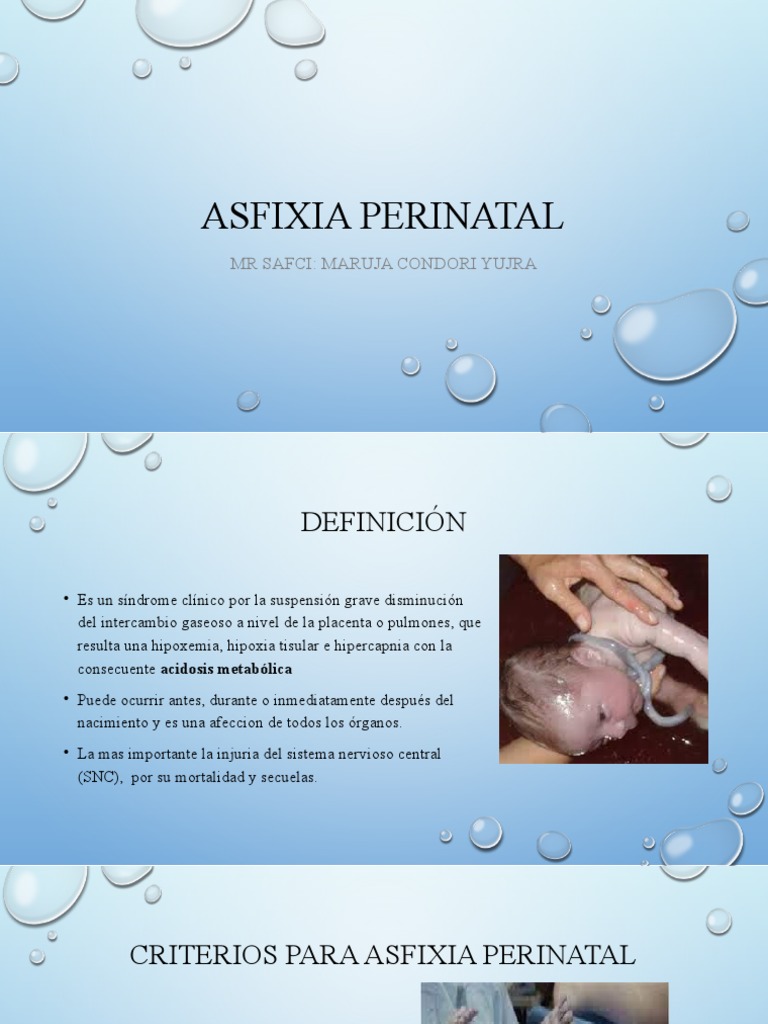 Asfixia Perinatal: Definición y Manejo | PDF | El embarazo | Feto