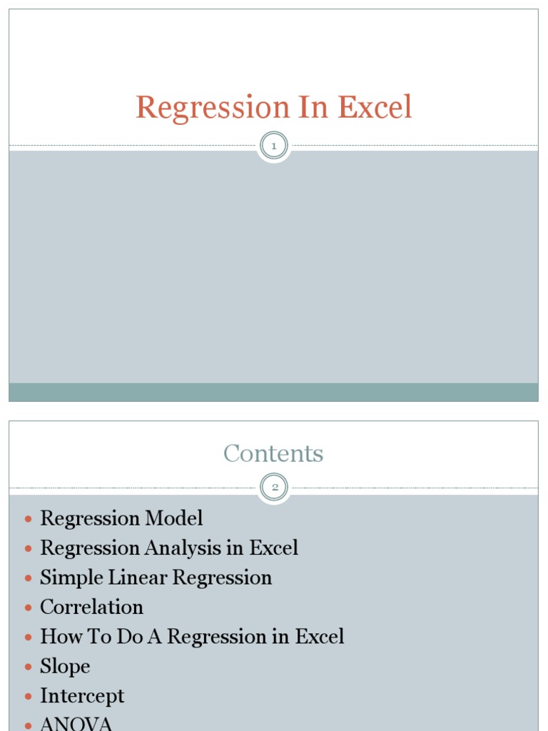 Regression Analysis Using Excel Pdf Coefficient Of Determination Errors And Residuals 