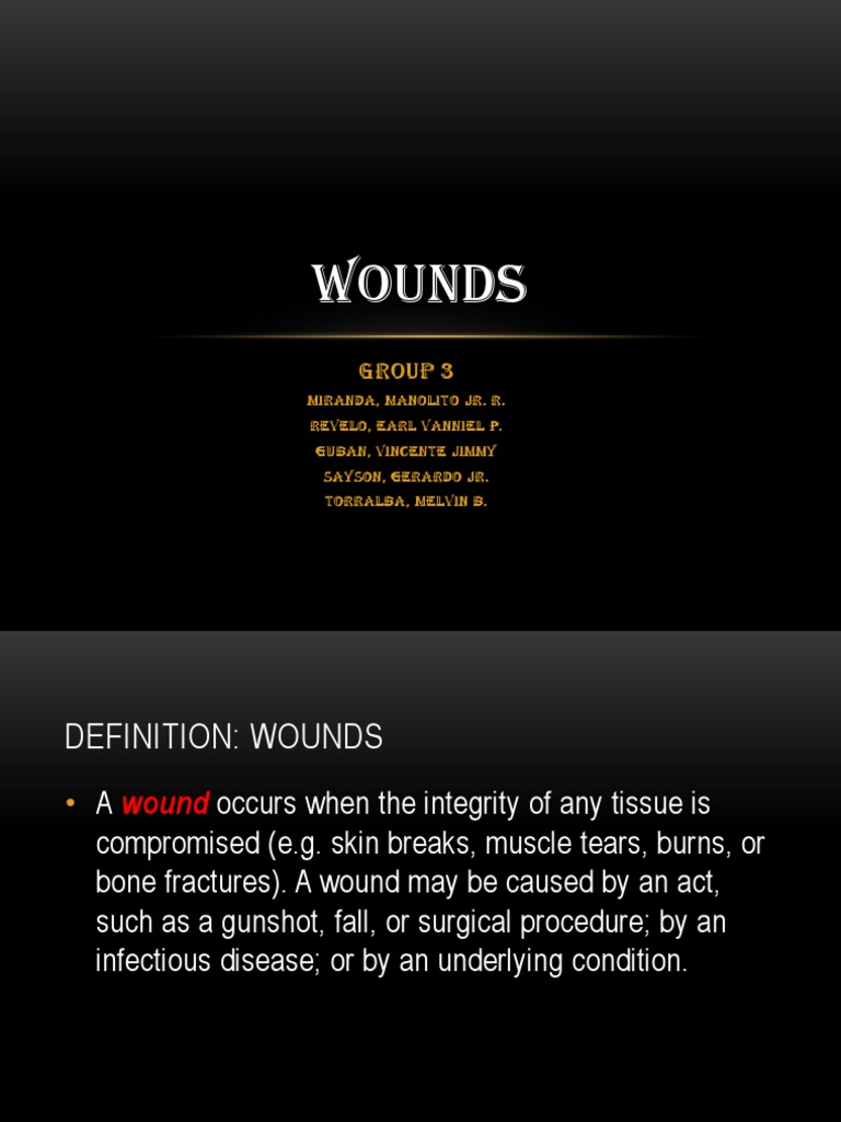 Safety (Wounds) | PDF | Wound | Injury