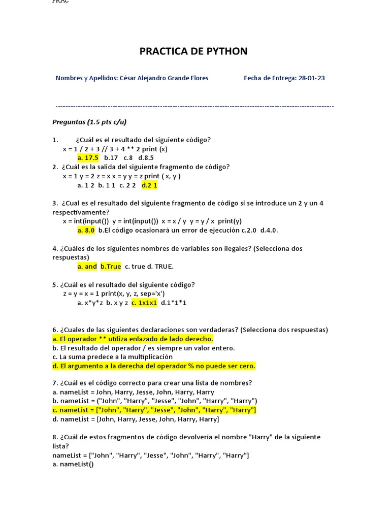 Practica Curso Python-Cgf | PDF | Programación de computadoras | Ingeniería de software