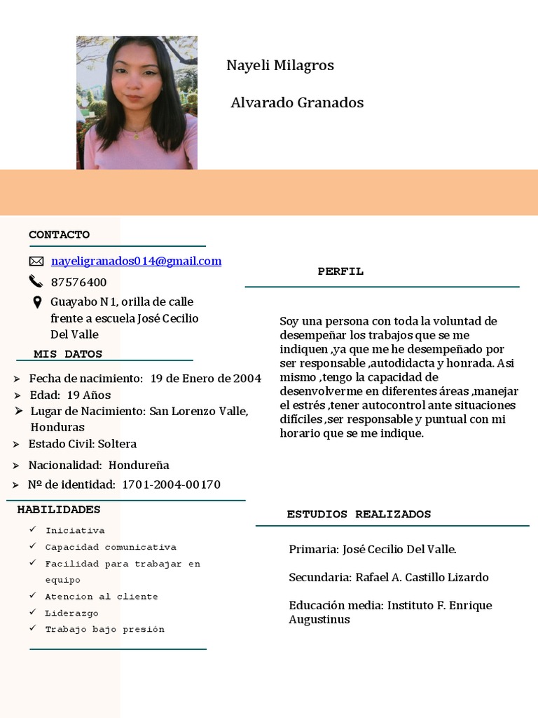 Curriculum NAYELI | PDF