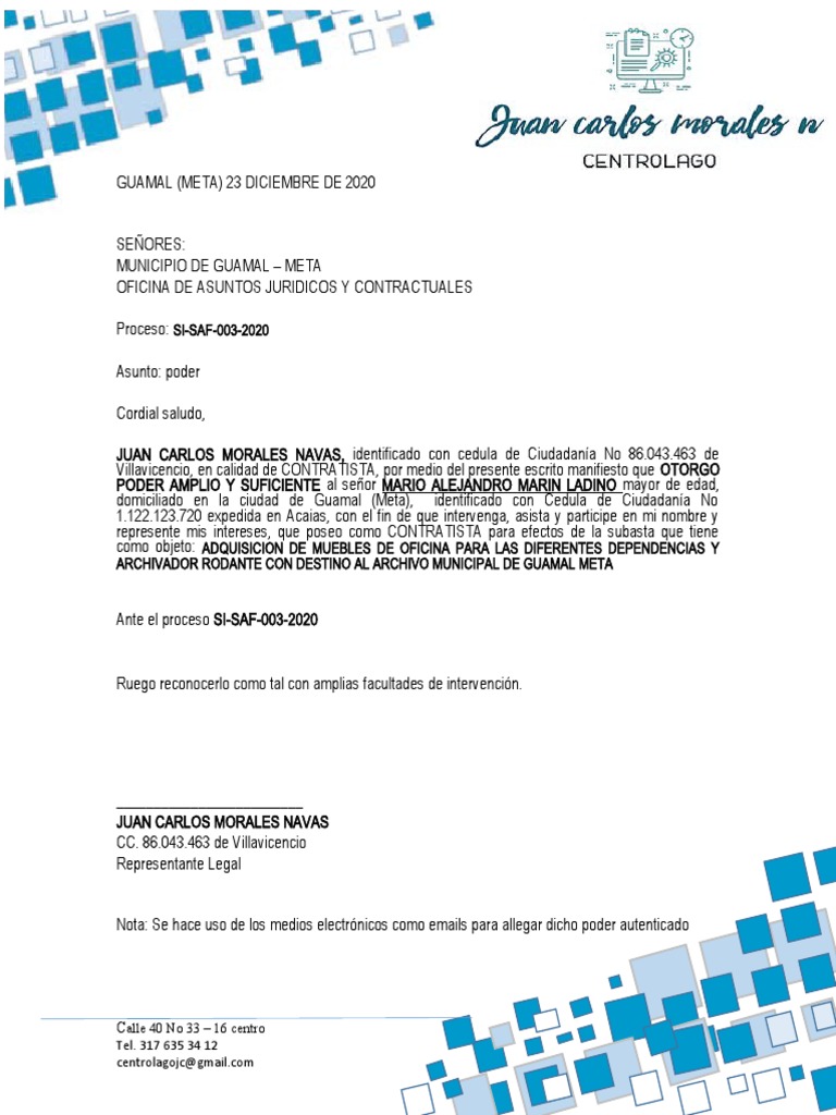 poder amplio y suficiente | PDF