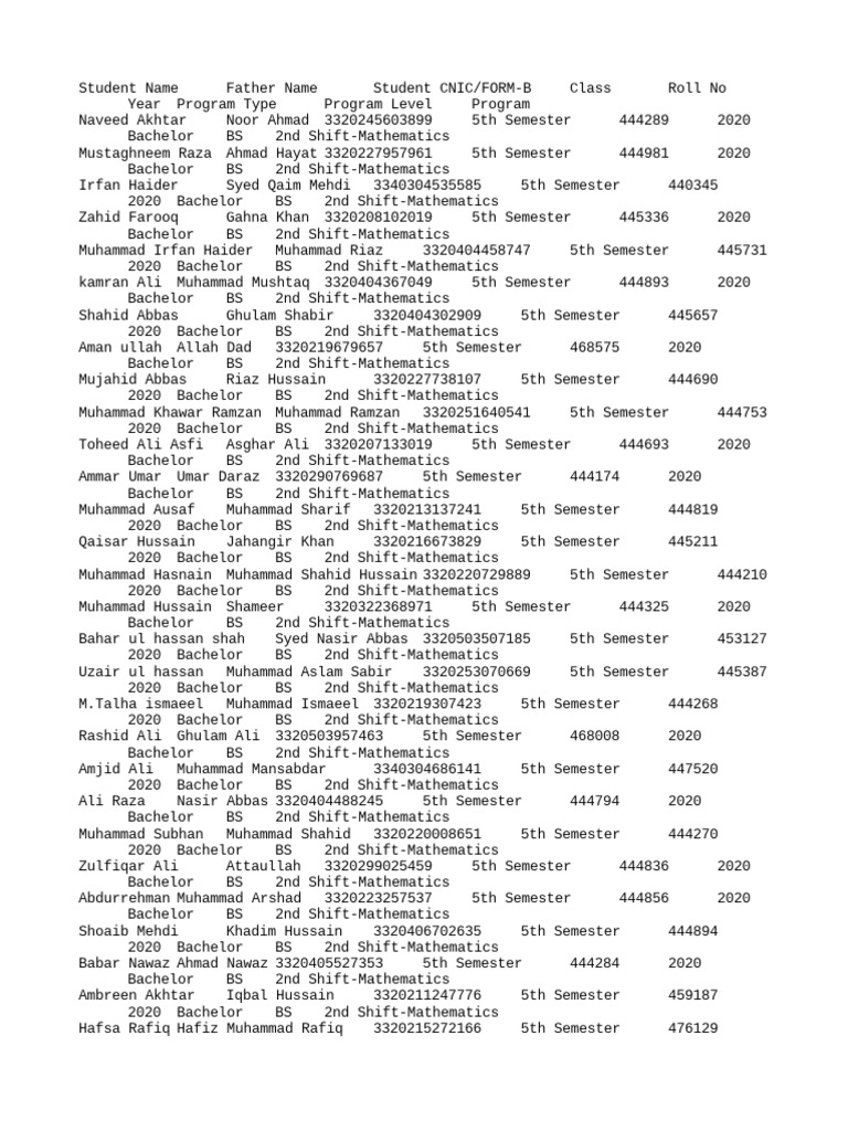 Student Enrollment Report | PDF