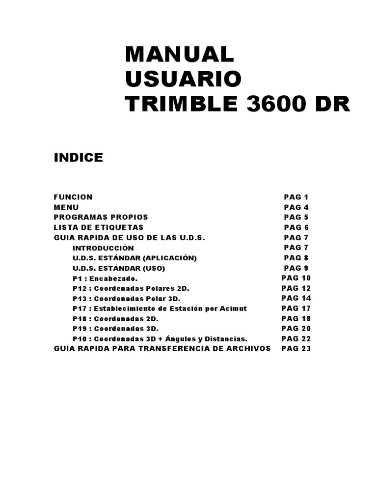 Trimble Manual Usuario 01 | PDF | Almacenamiento de datos de la ...