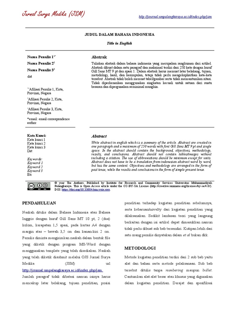 Template Surya Medika Sinta 4 | PDF