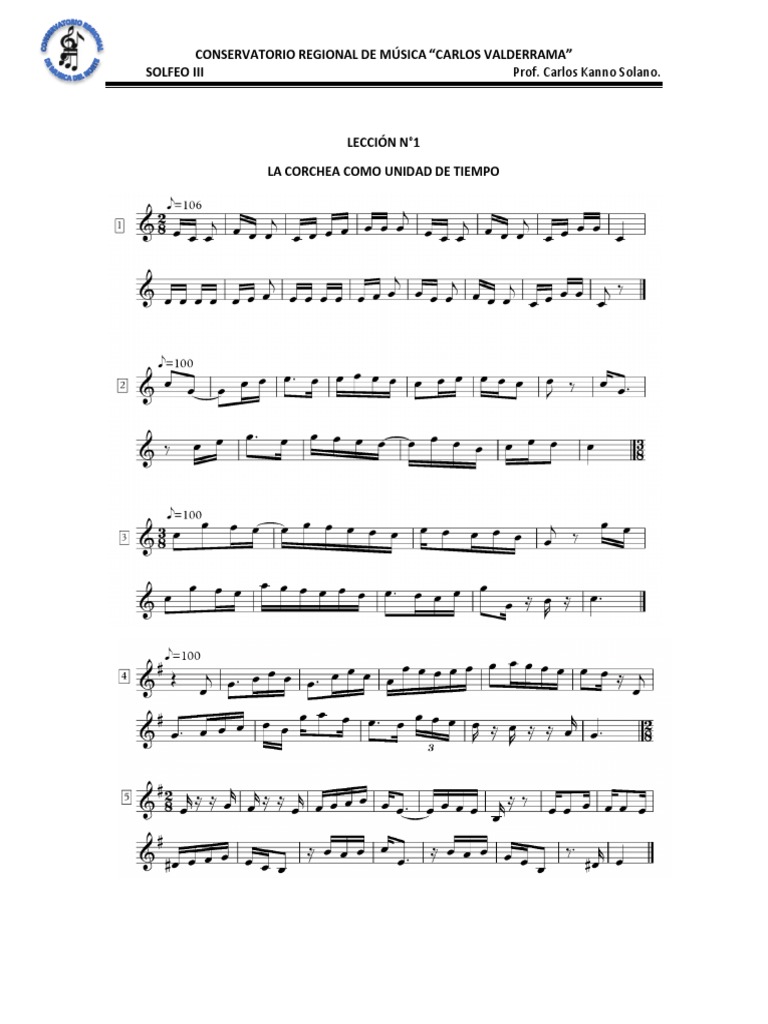 Cuaderno de Solfeo III PROFEDA | PDF