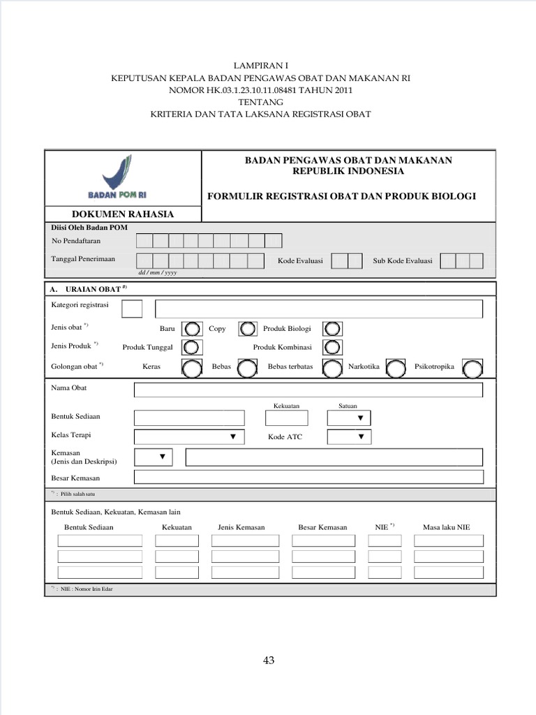 Dokumen - Tips - Lampiran 1 Contoh Formulir Registrasi Uploadedit | PDF