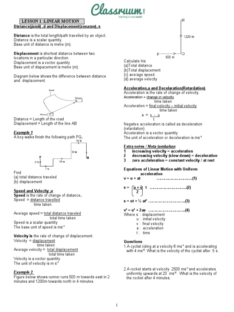 Chapter 2 Revision | PDF | Collision | Momentum