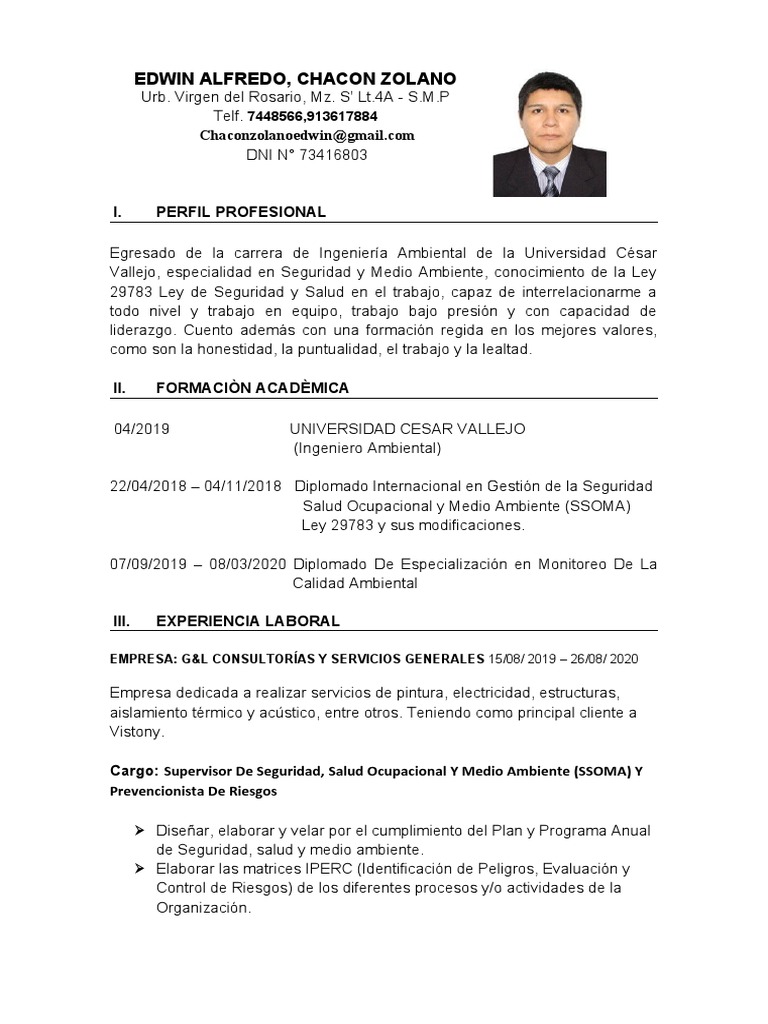 CV CHACON ZOLANO EDWIN 28.04.21 | PDF