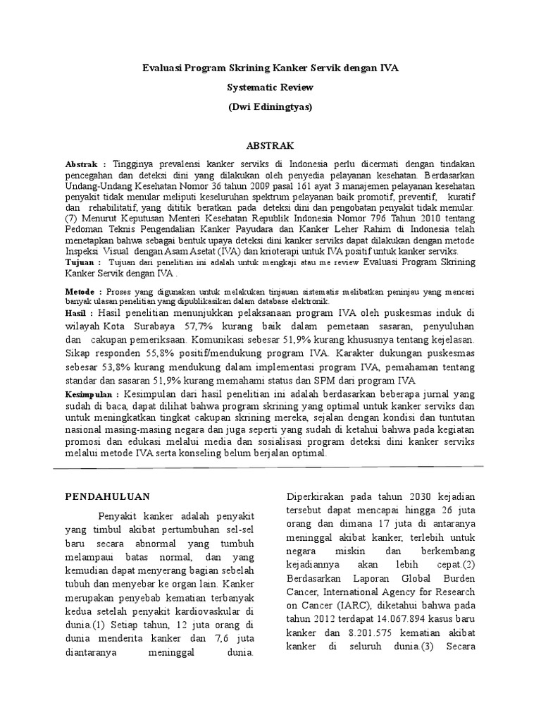 Systematic Review UTS Bu Dwi Ediningtyas | PDF | Sains & Matematika