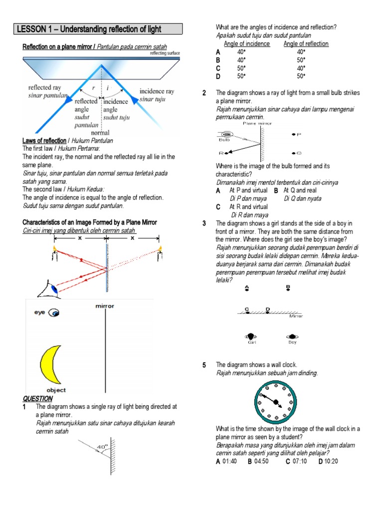 Nota Padat Mirror Dan Lens | PDF
