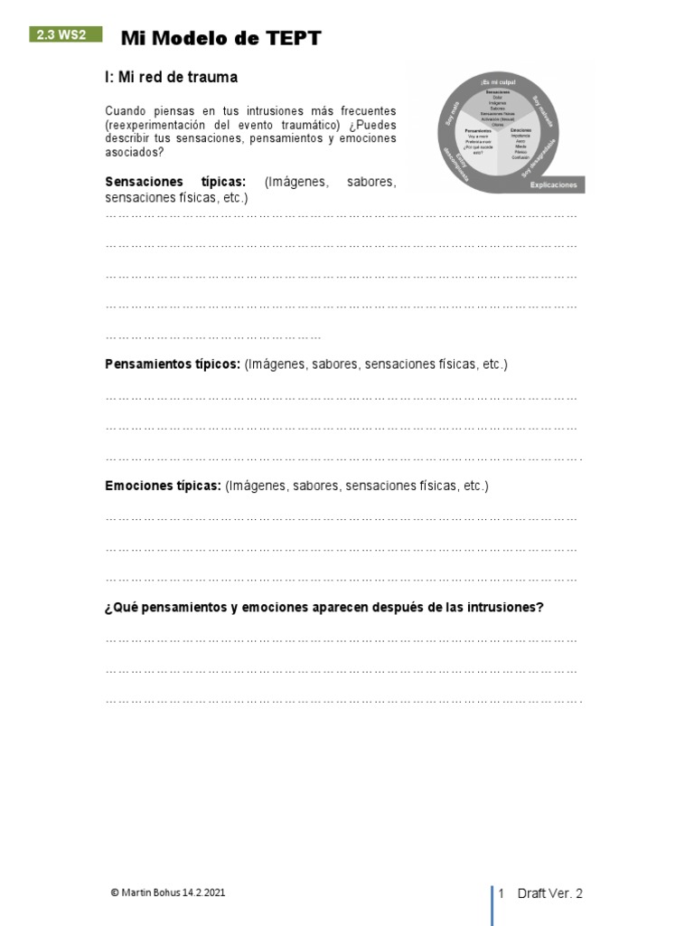 Modelo de TEPT: Identificación de Desencadenantes | PDF | Trauma ...