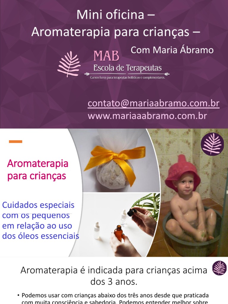 Oficina de Aromaterapia Infantil | PDF | Óleo essencial | Funcho