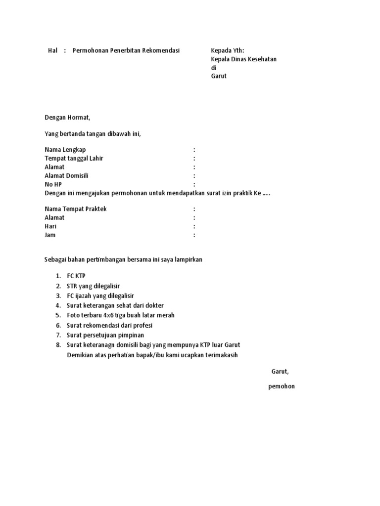 Surat Permohonan Sipa 2023 | PDF