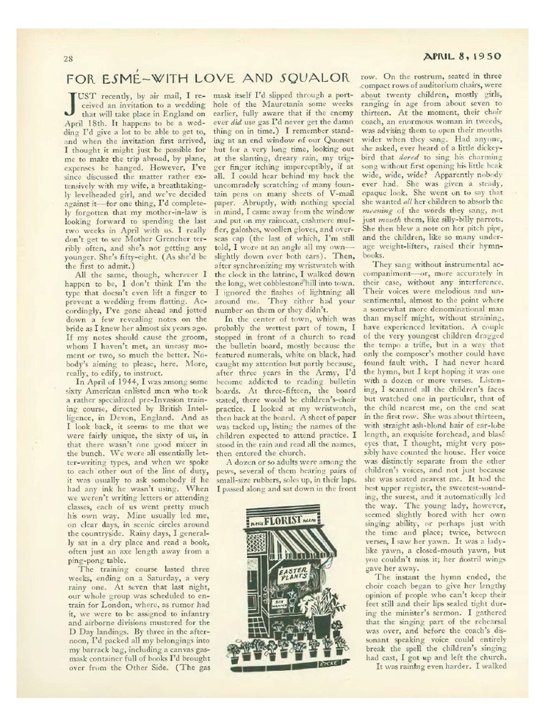 Salinger - 1950 - For Esmé-With Love and Squalor | PDF