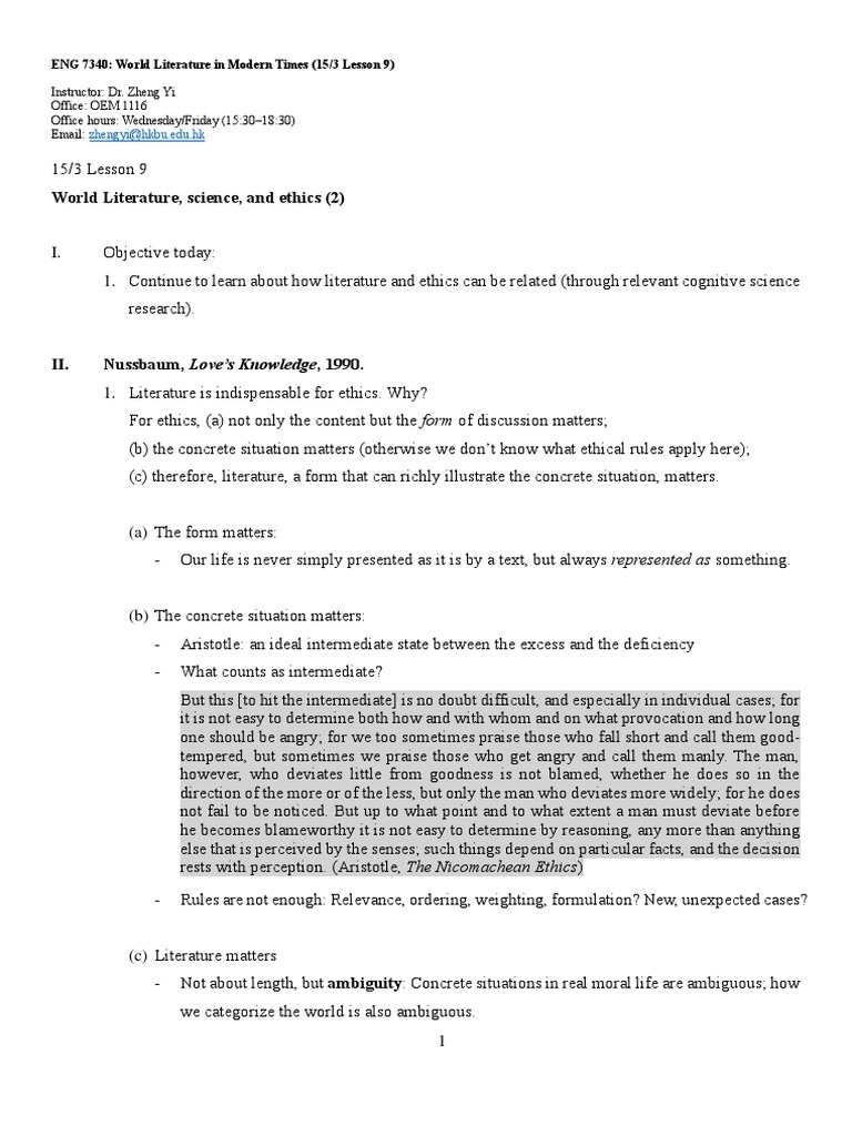 Lesson 9 - Handout | PDF | Cognitive Science | Cognition