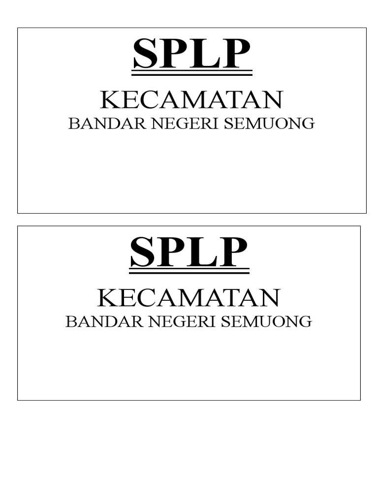 SPLP | PDF