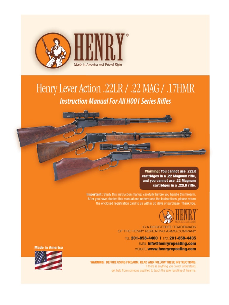 Henry Lever Action - H001 Series Rifles | Download Free PDF | Cartridge ...