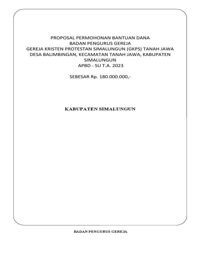 Contoh Pembuatan Proposal 2023 | PDF