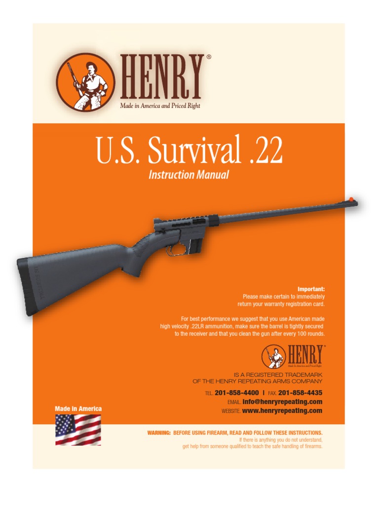 Henry U.S. Survival - H002 Series Rifles | PDF | Cartridge (Firearms ...