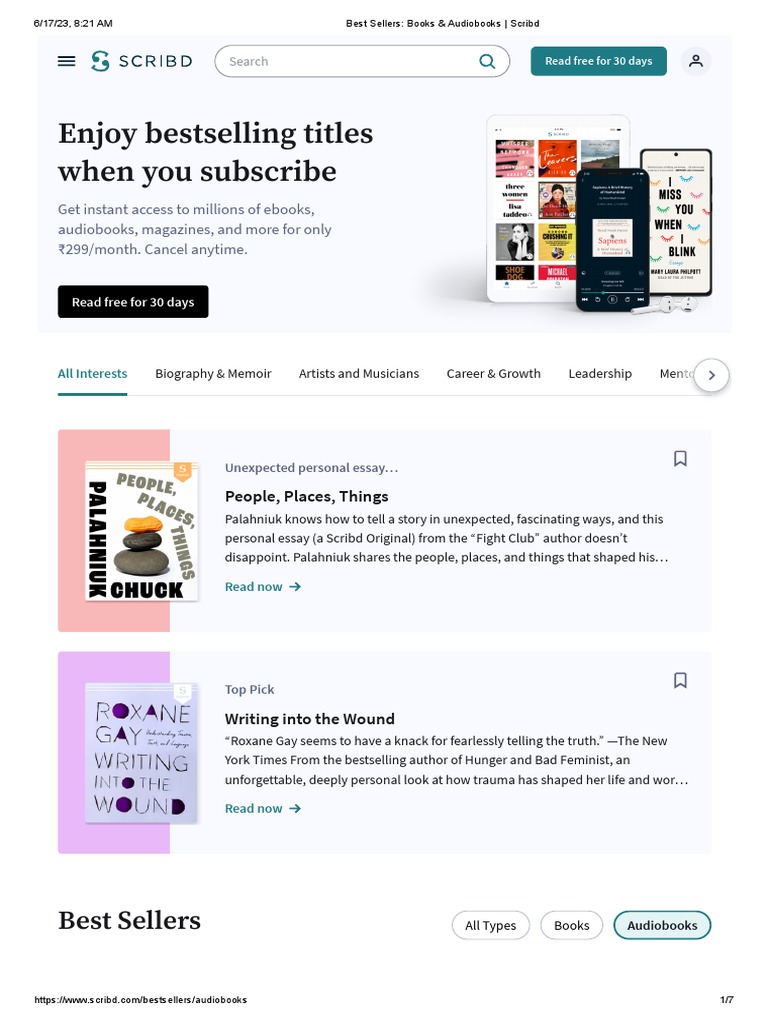 Best Sellers - Books & Audiobooks | PDF | Scribd