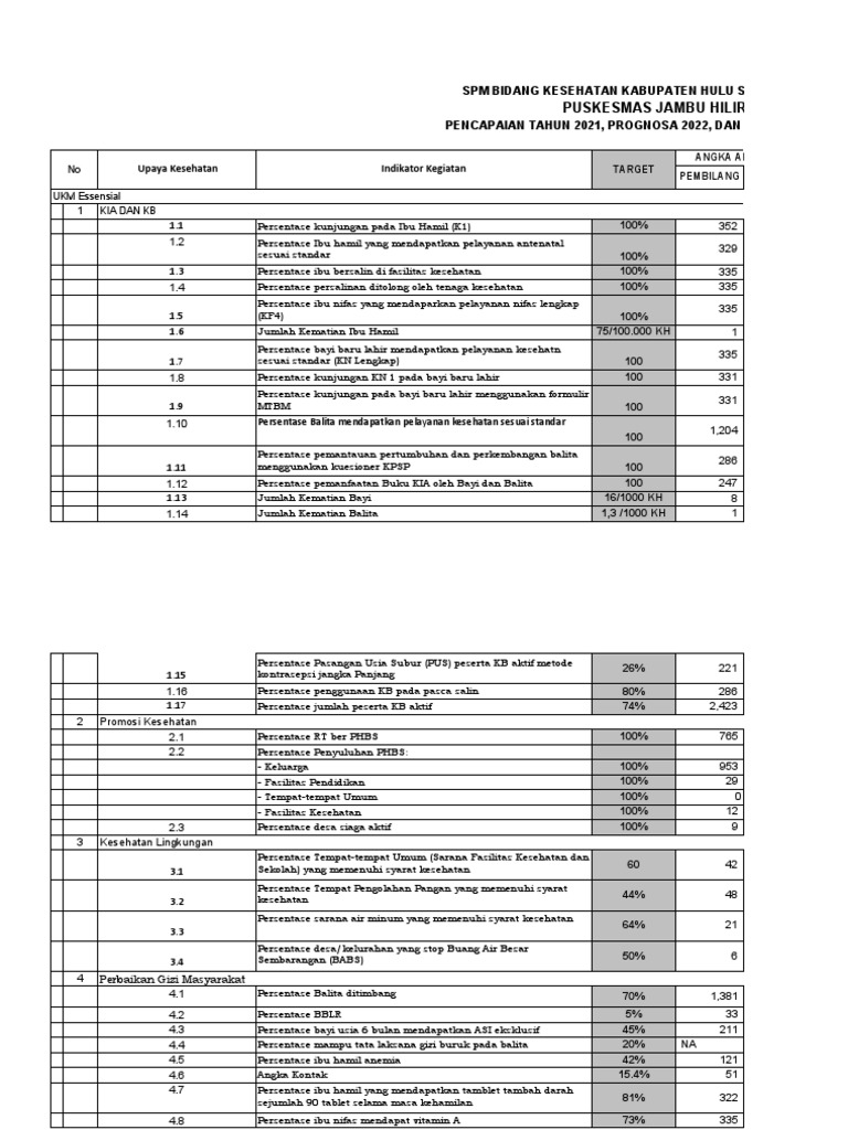 Lampiran 4 (File Excel Target SPM) | PDF
