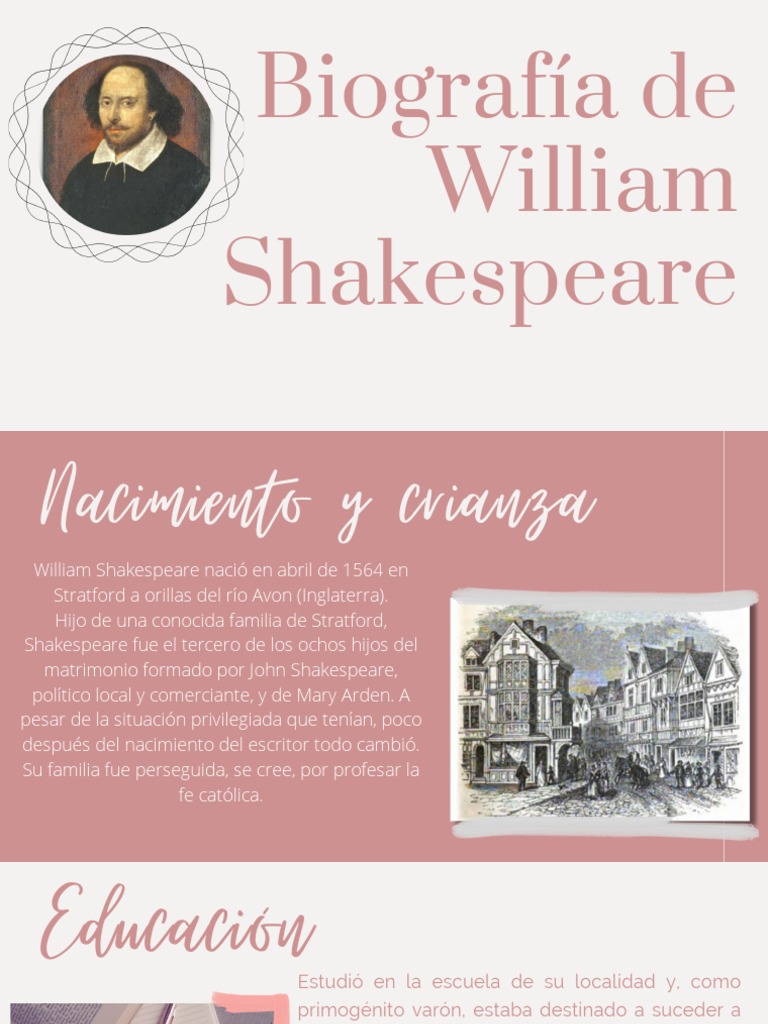 Biografía de William Shakespeare | PDF