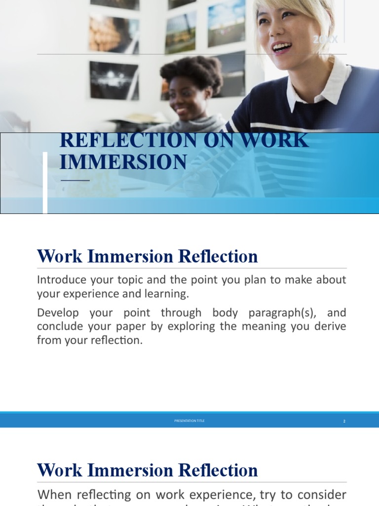 Reflection On Work Immersion | PDF