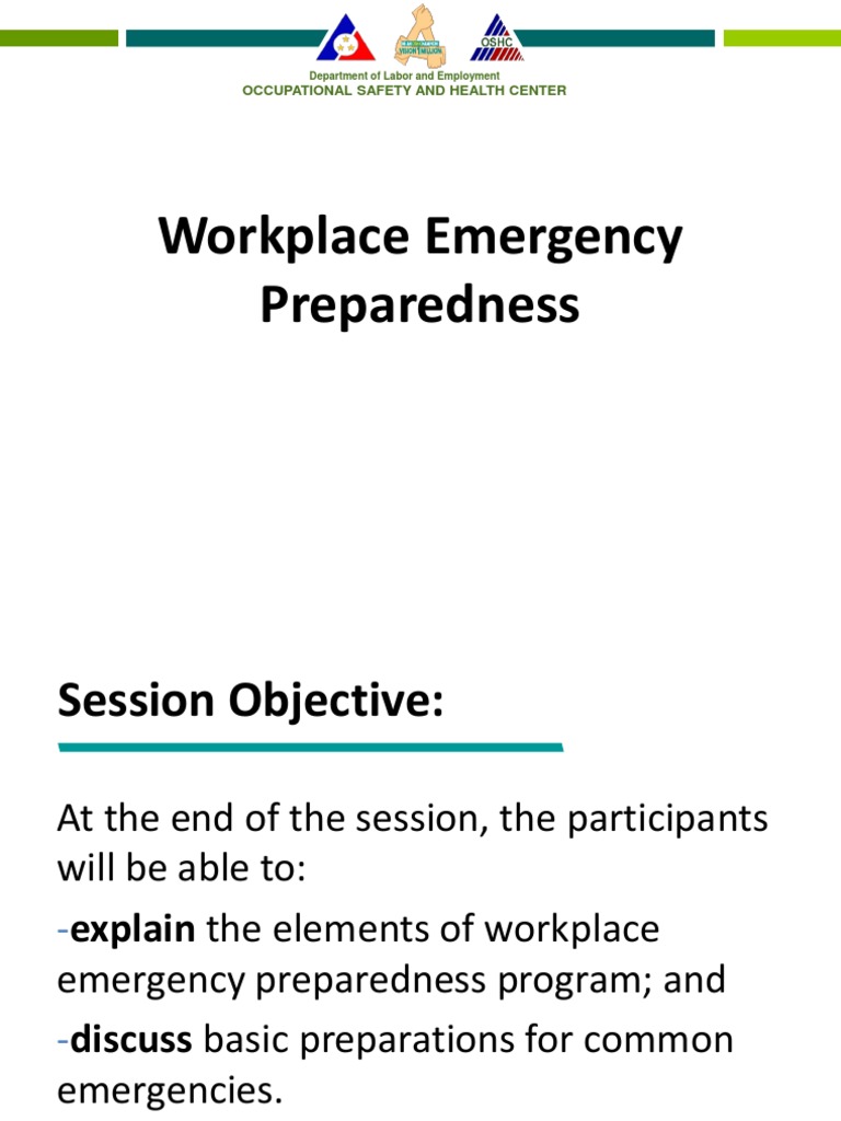 Module 5 - Emergency Preparedness - BOSH For SO1 | PDF | Emergency Management | Emergency ...