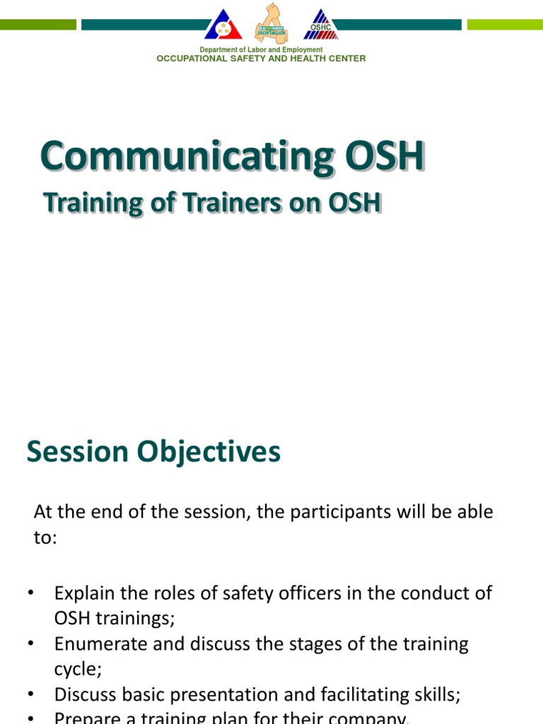 Module 7 - TOT On OSH - BOSH For SO1 | PDF | Occupational Safety And ...