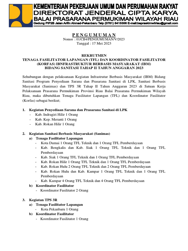 Rekrut TFL Dan KORFAS Tahap II | PDF | Bisnis