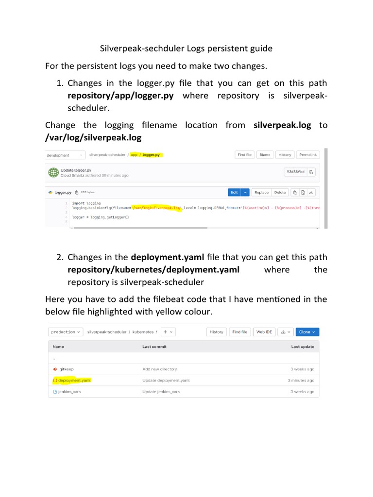 silverpeak-scheduler-persistent-logs-guide | PDF | Data Management | Software Development
