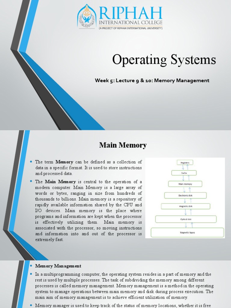 Os Lec 9 And 10 Pdf Computer Data Storage Process Computing 4914