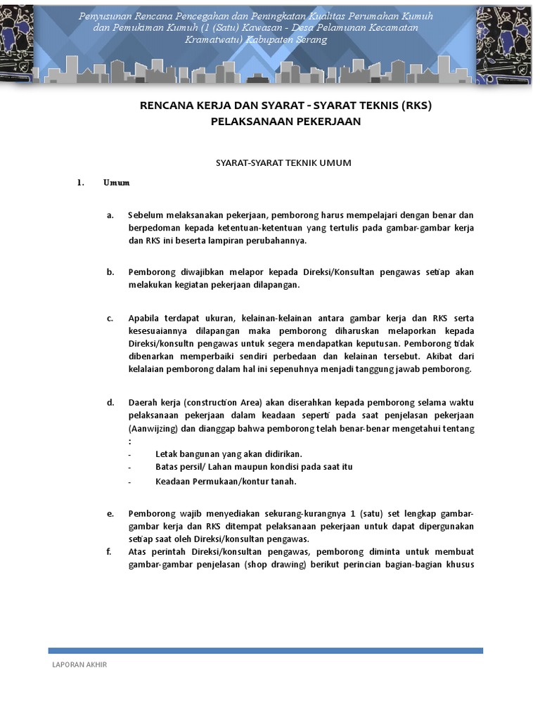Rencana Kerja Dan Syarat | PDF