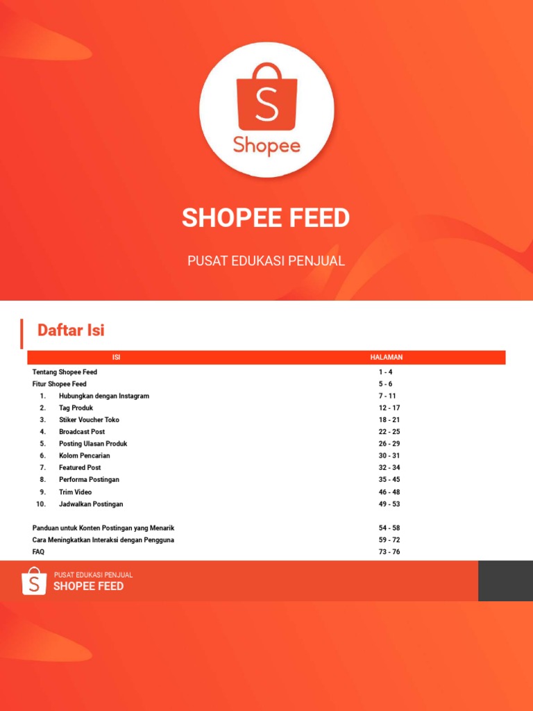 Memahami Shopee Feed untuk Penjual | PDF