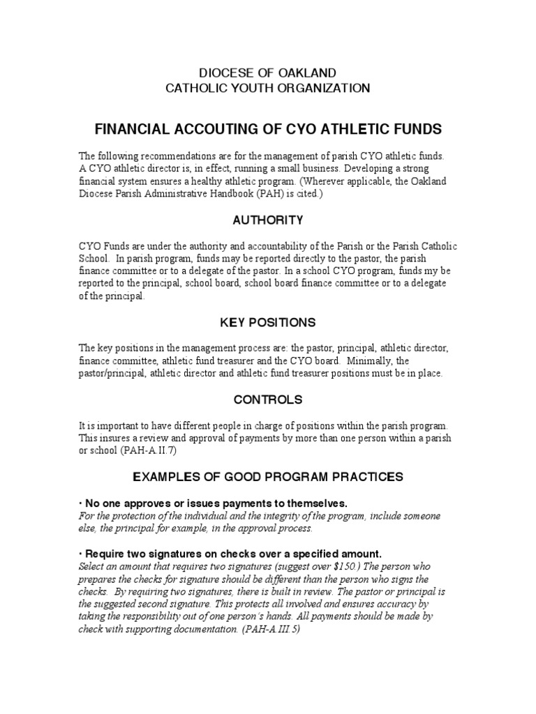 Financial Accounting of CYO Funds | PDF | Receipt | Expense