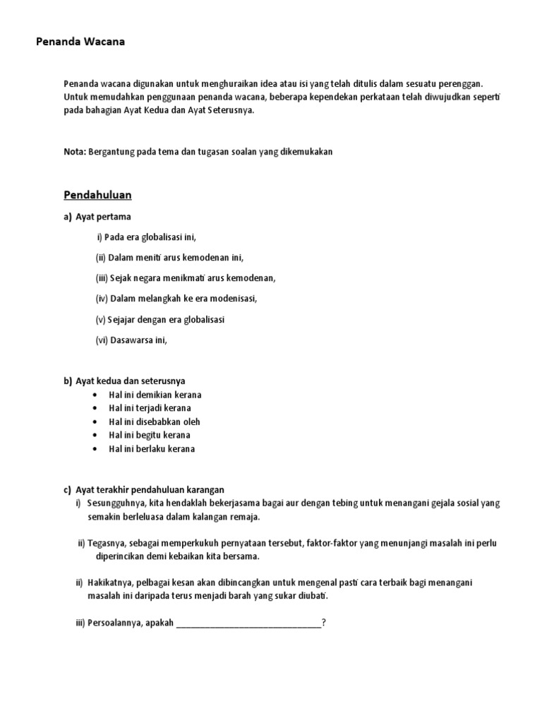 Panduan Penanda Wacana Efektif | PDF