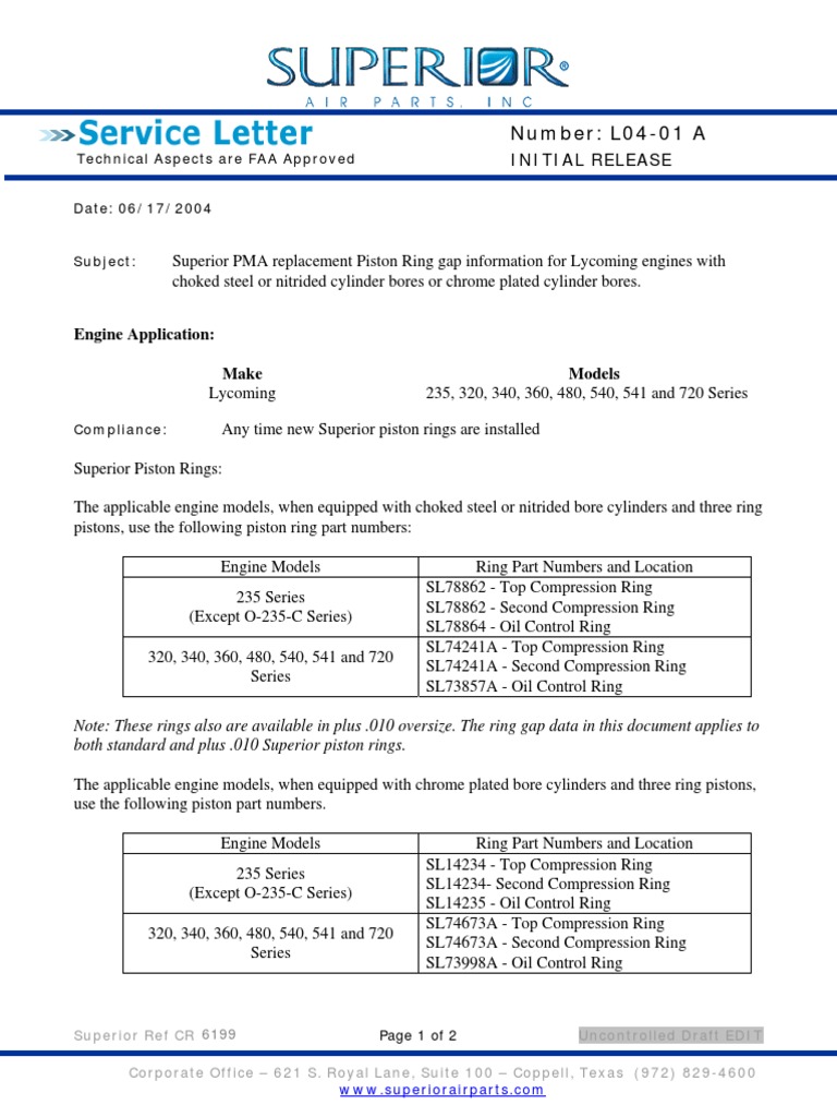 Continental IO-520 IPC - PDF | PDF | Piston | Cylinder (Engine)