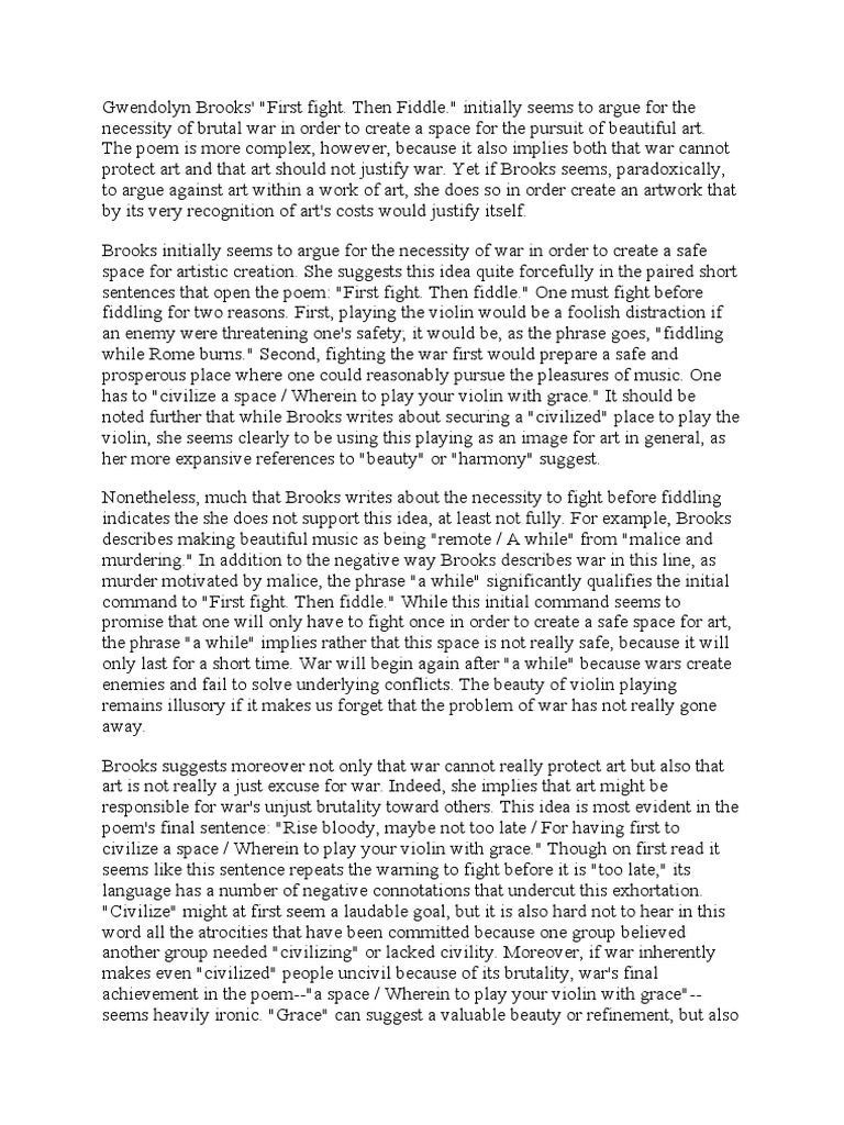 Gwendolyn Brooks | PDF | Poetry