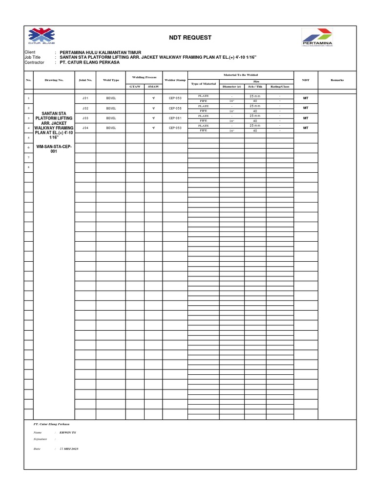 Santan STA Jacket Walkway Framing Plan | PDF | Pipe (Fluid Conveyance ...