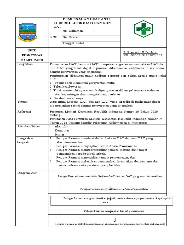 SOP Pemusnahan Oat | PDF