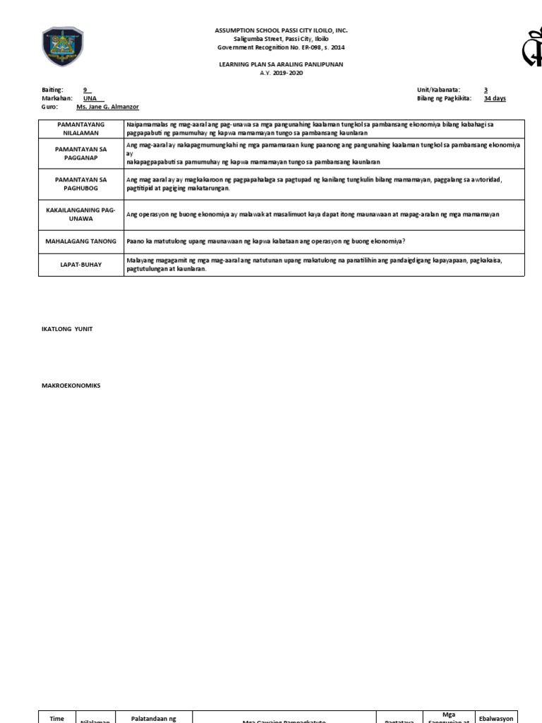 Araling Panlipunan - 9 (3rd Quarter) | PDF